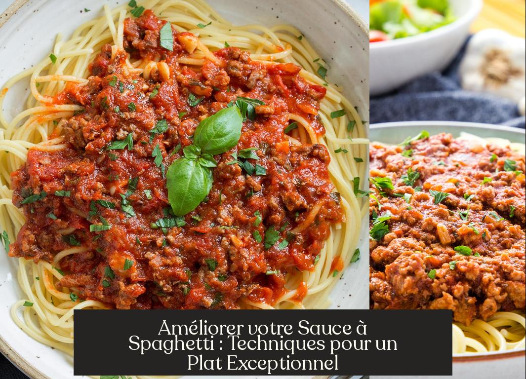 Améliorer votre Sauce à Spaghetti : Techniques pour un Plat ...