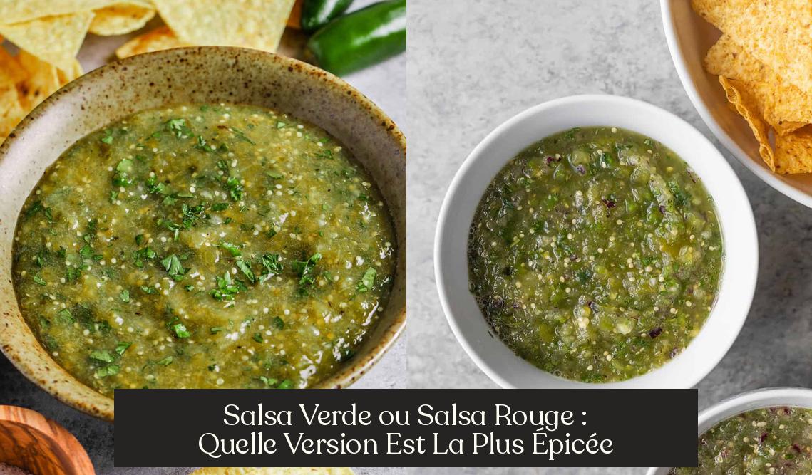 Salsa Verde ou Salsa Rouge : Quelle Version Est La Plus Épicée ...