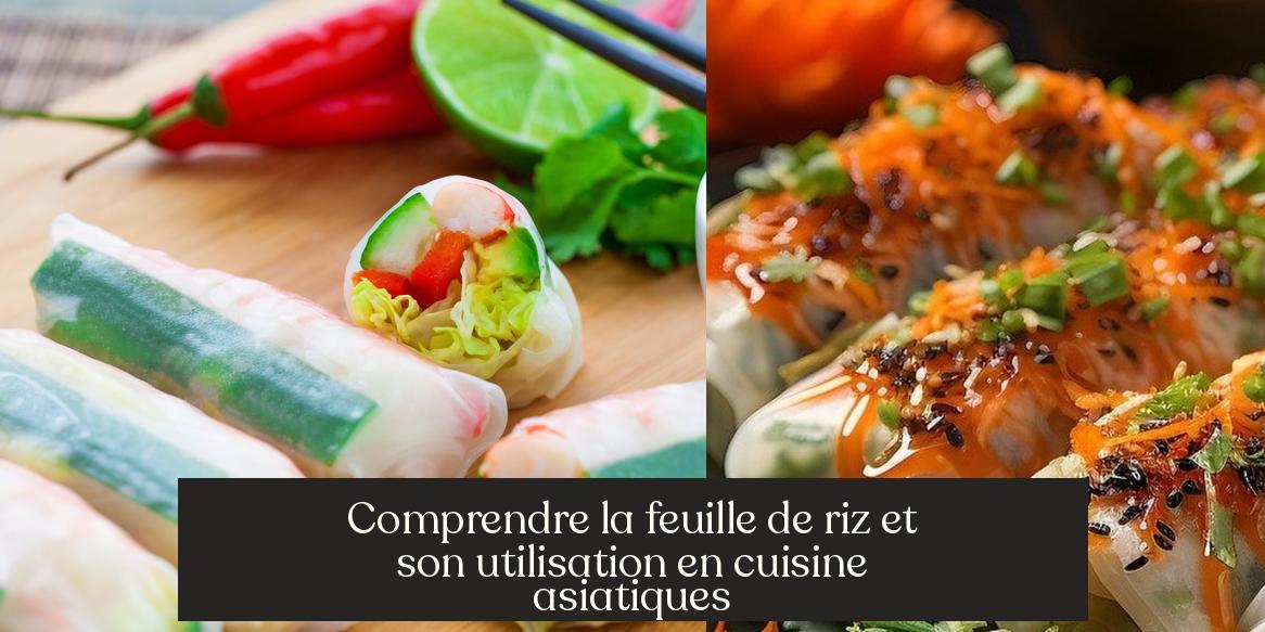 Comprendre la feuille de riz et son utilisation en cuisine asiatiques ...