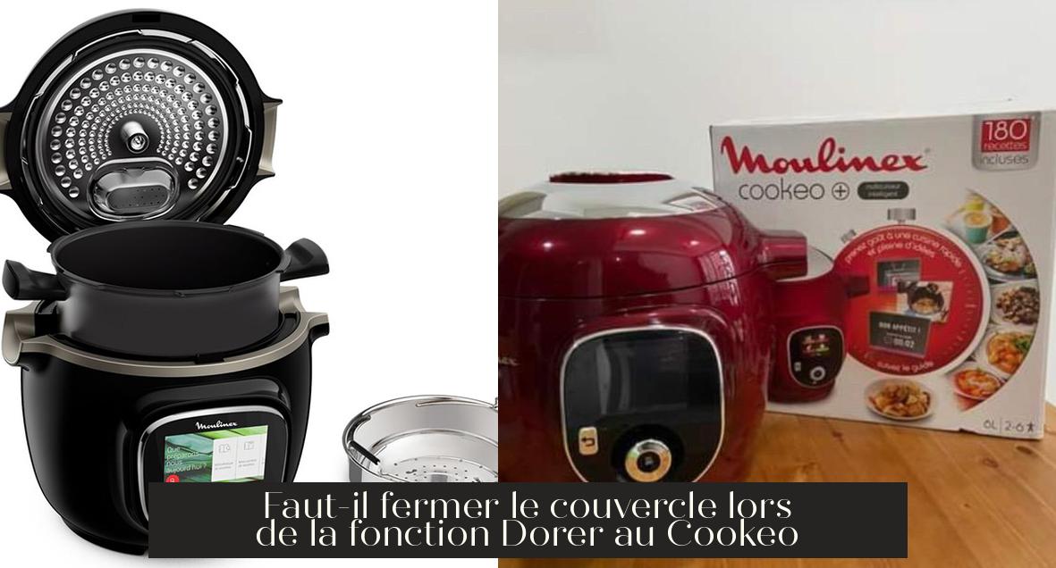 Faut-il fermer le couvercle lors de la fonction Dorer au Cookeo ...