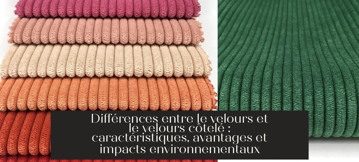 Différences entre le velours et le velours côtelé : caractéristiques, avantages et impacts ...