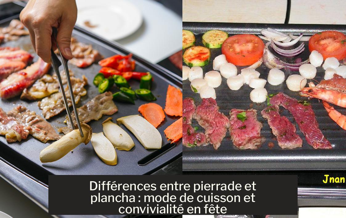 Différences entre pierrade et plancha : mode de cuisson et convivialité ...