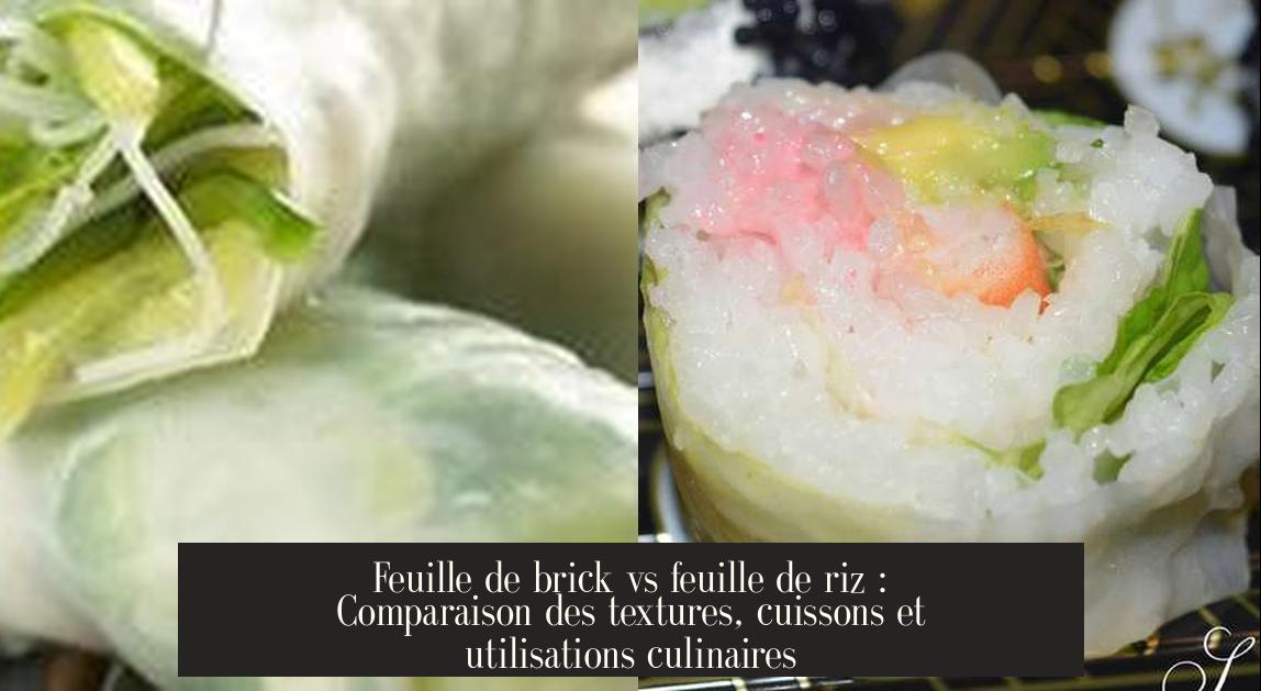 Feuille de brick vs feuille de riz : Comparaison des textures, cuissons ...
