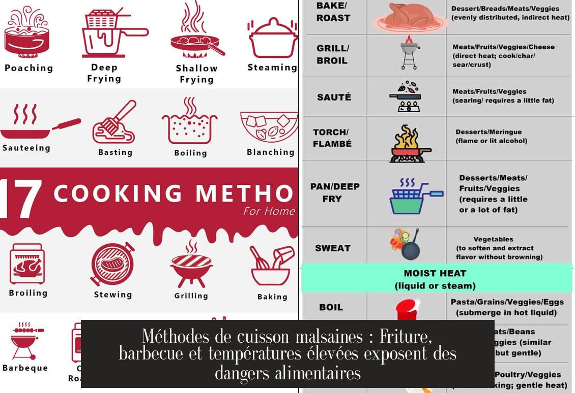 Méthodes de cuisson malsaines : Friture, barbecue et températures ...