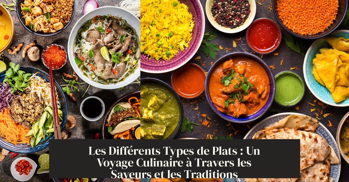 Les Différents Types de Plats : Un Voyage Culinaire à Travers les ...