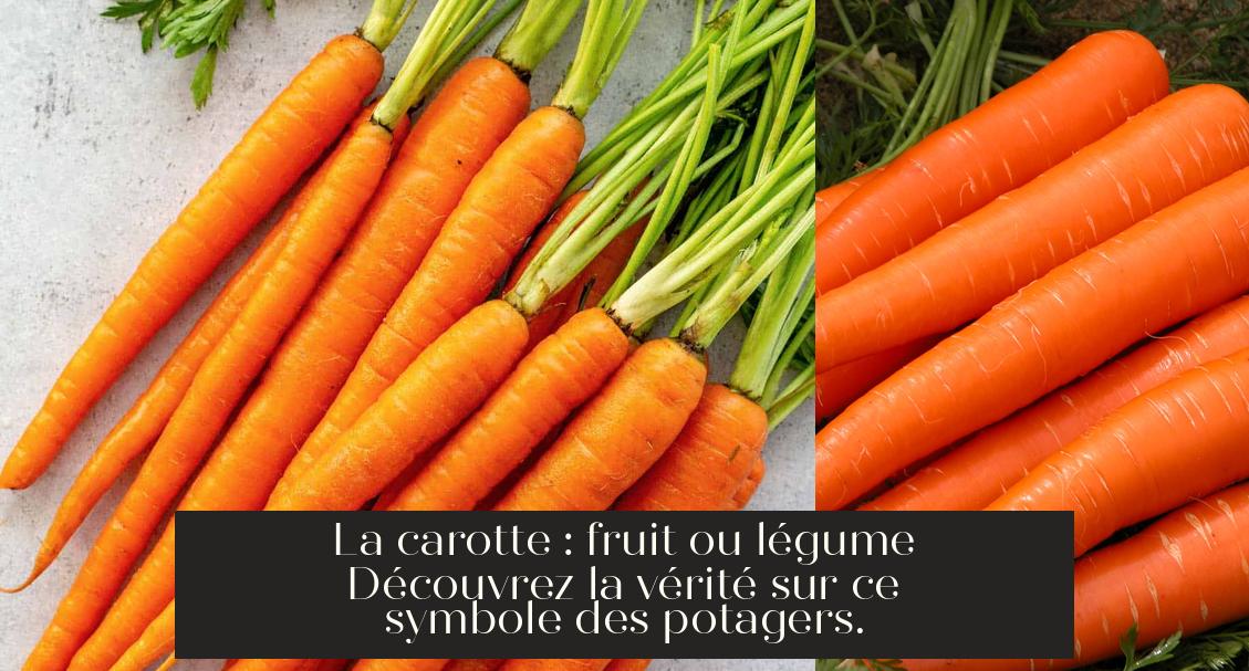 La carotte : fruit ou légume ? Découvrez la vérité sur ce symbole des ...