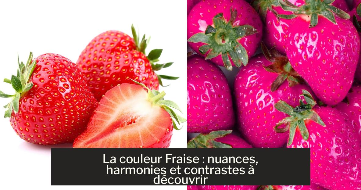 La couleur Fraise : nuances, harmonies et contrastes à découvrir ...