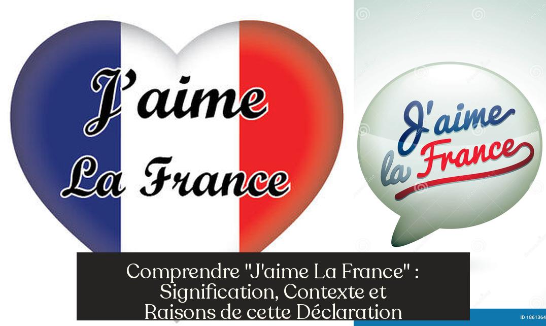Comprendre "J'aime La France" : Signification, Contexte et Raisons de ...