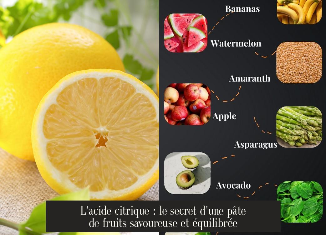 L'acide citrique : le secret d'une pâte de fruits savoureuse et ...