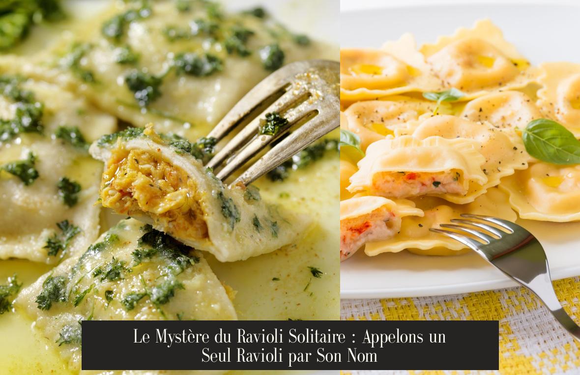 Le Mystère du Ravioli Solitaire : Appelons un Seul Ravioli par Son Nom ...