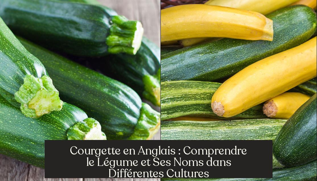 Courgette en Anglais : Comprendre le Légume et Ses Noms dans ...