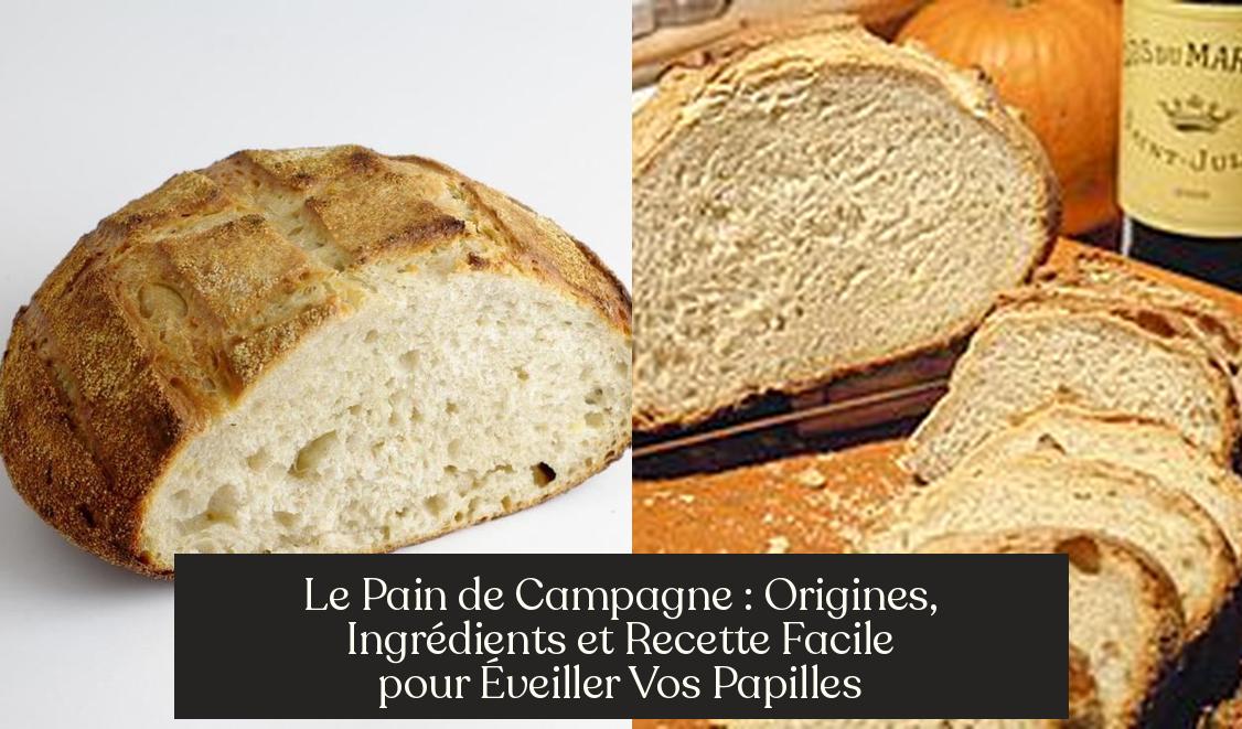 Le Pain de Campagne : Origines, Ingrédients et Recette Facile pour ...