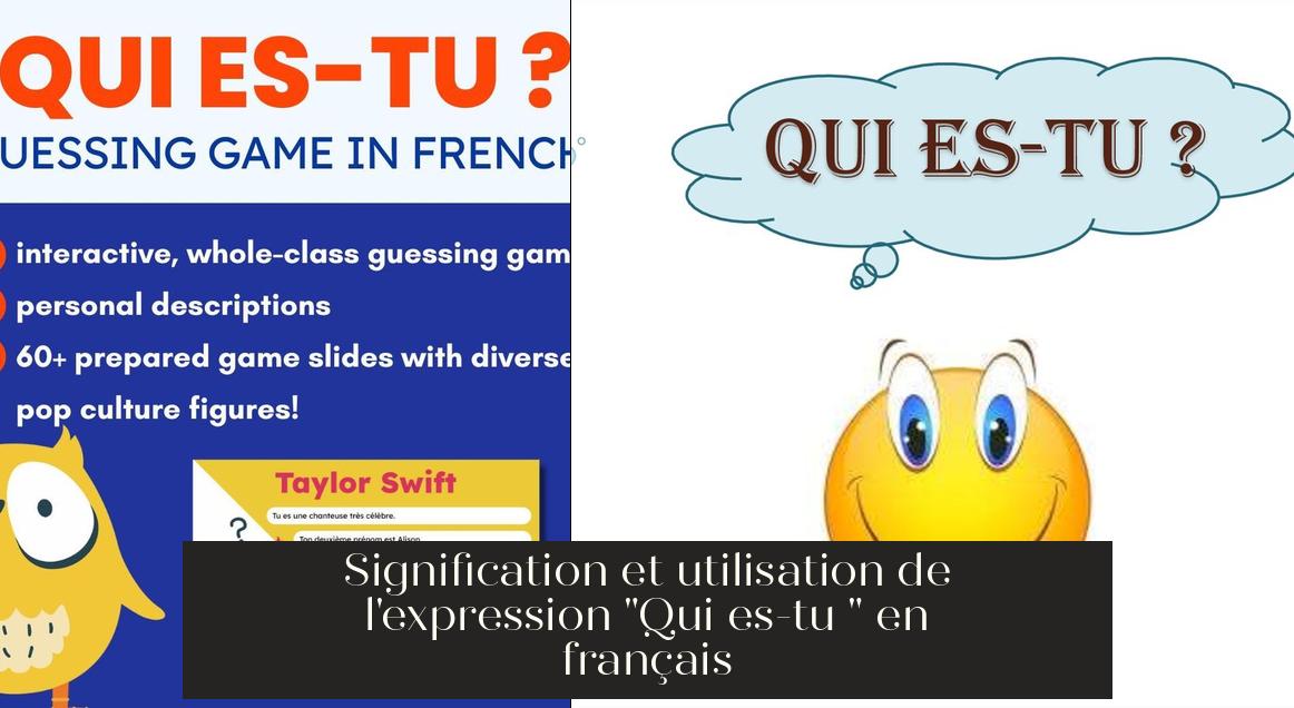 Signification et utilisation de l'expression "Qui es-tu ?" en français ...