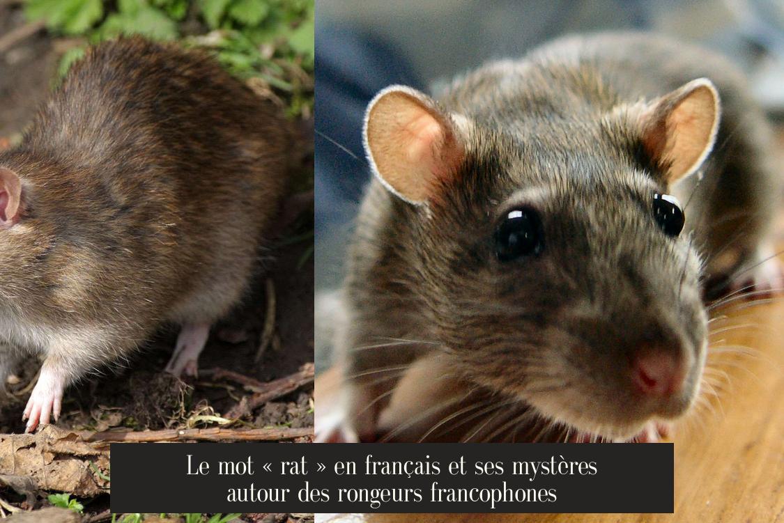 Le mot « rat » en français et ses mystères autour des rongeurs ...