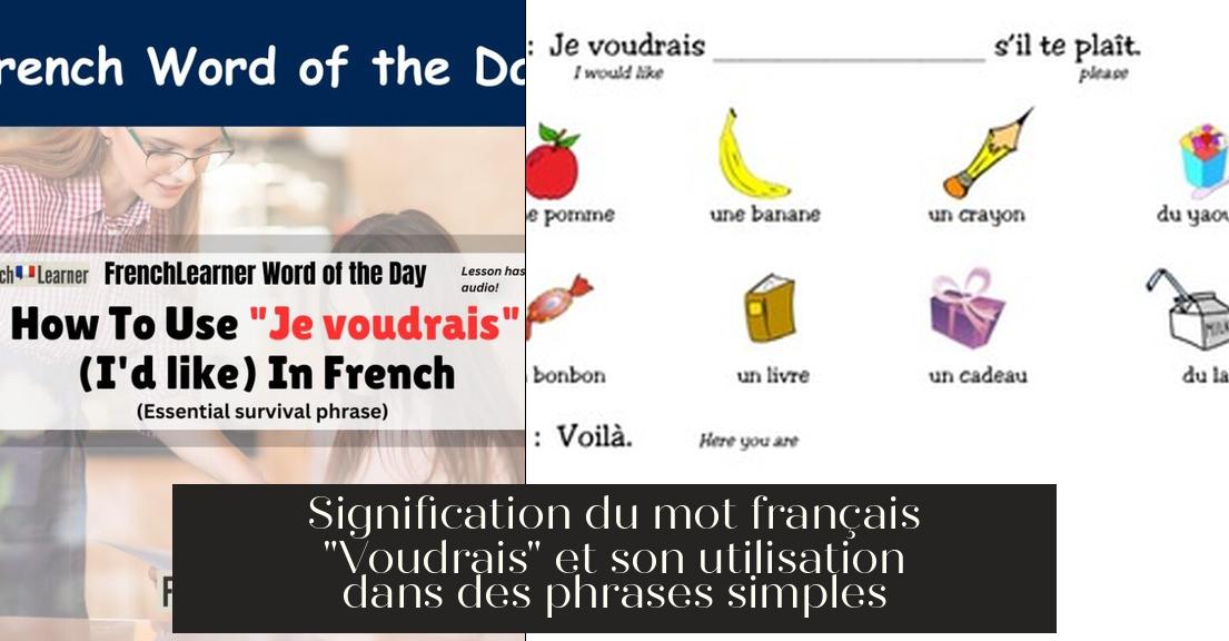 Signification du mot français "Voudrais" et son utilisation dans des ...