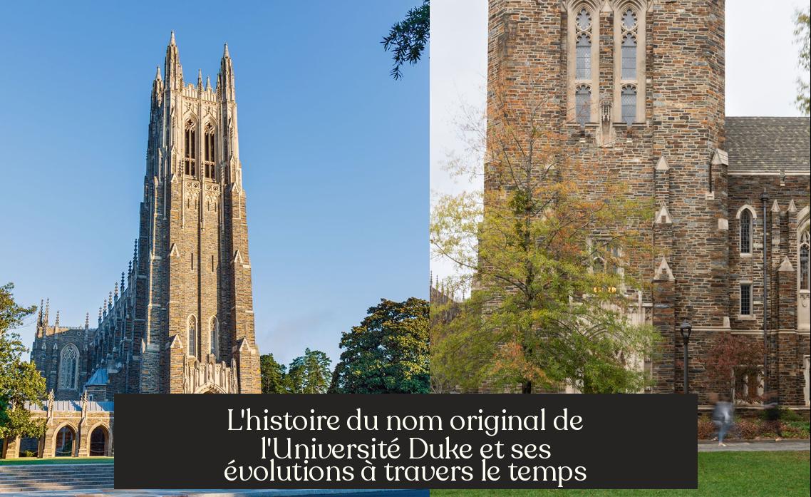 L'histoire du nom original de l'Université Duke et ses évolutions à ...